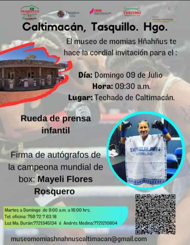 La boxeadora Mayeli Flores firmará autógrafos en el Museo de Momias