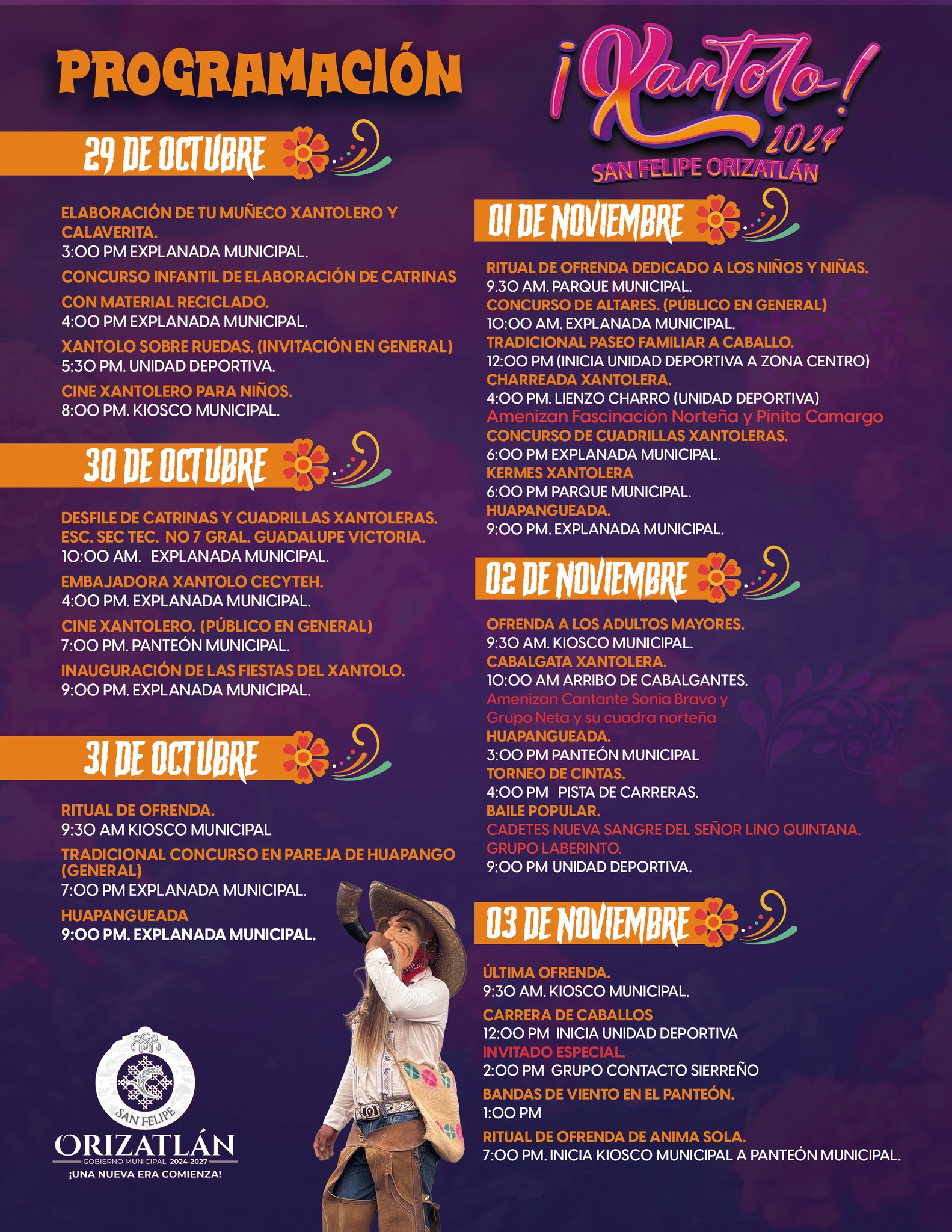 La Huasteca revive sus tradiciones con el Xantolo: San Felipe Orizatlán alista su programa